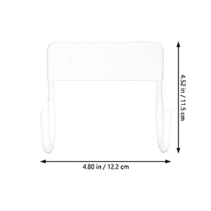Zerodeko 1 Set Iron Board Hanger Ironing Board Hook for Wall Iron Holder Wall Mount Household Hooks Wall Mount Iron Board Holder Folding Shelf Key Hanger White Storage Bracket