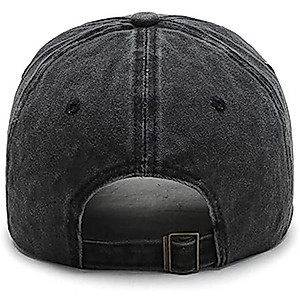 Women's Baseball Cap Mama Vintage Distressed Washed Cotton Adjustable Dad Hat Outdoor (Black 1)