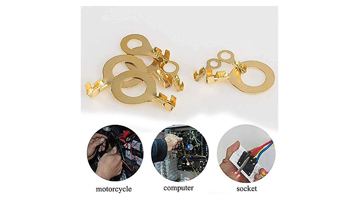 150pc Copper Ring Terminals Kit - Cable Lugs & Connectors