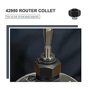 Thaekuns 42950 1/2- inch Router Collet Fit for PORTER CABLE models, Delta, B&D