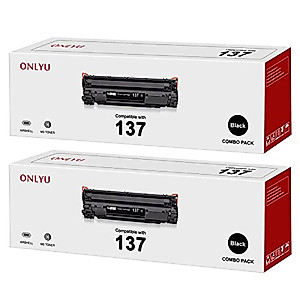 ONLYU Compatible Toner Cartridge Replacement for Canon 137 Black Toner Cartridge ImageClass D570 MF236n LBP151dw MF232w MF242dw MF244dw MF247dw MF249dw MF216n MF227dw MF212w Printer (Black, 2-Pack)
