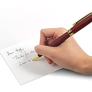 Juvale 2 Pack Luxury Rosewood Pen Set for Men, Fancy Ballpoint Pens with Black Ink Refills, Gift Boxed for Executives, Business, and Office Use