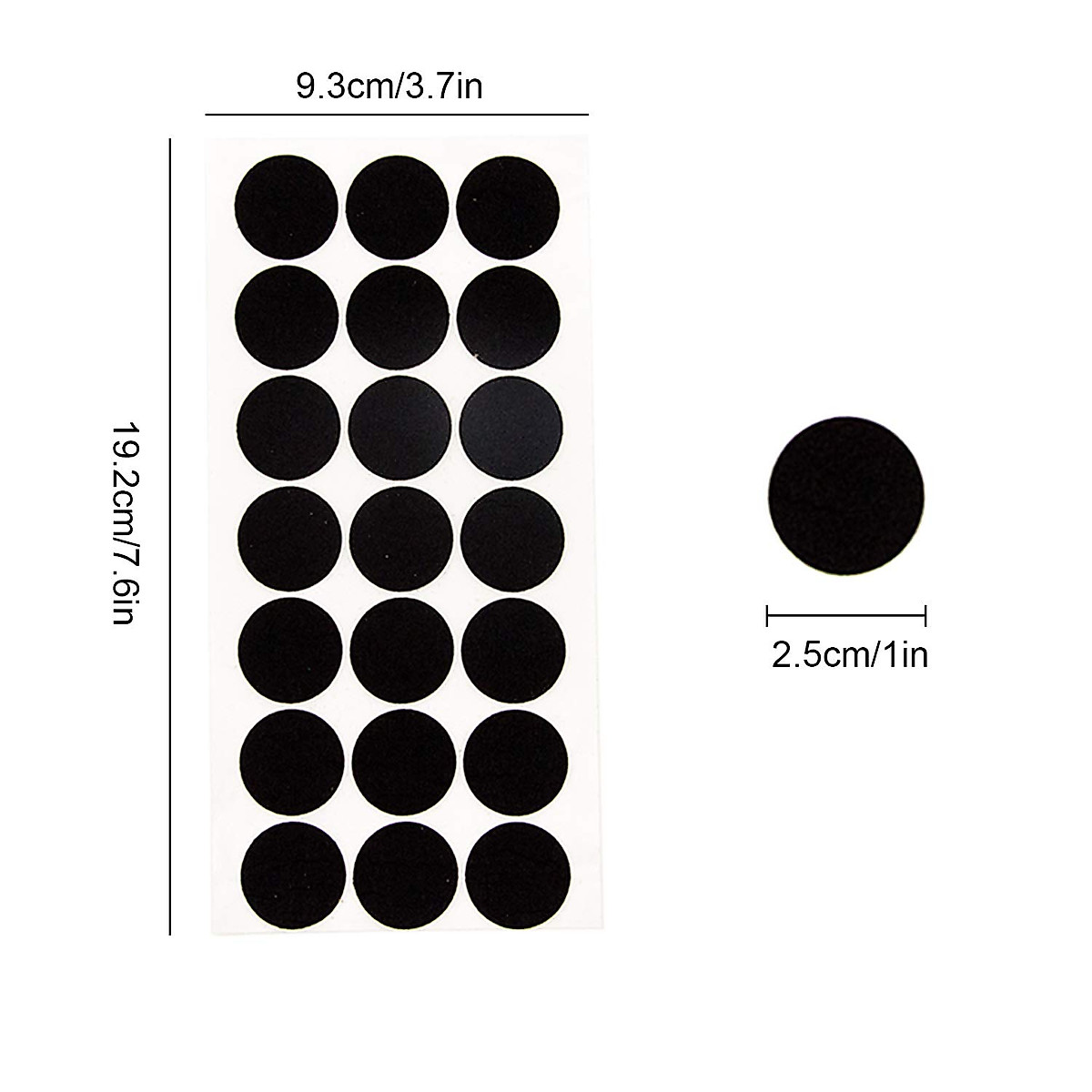 Iceyyyy 100+ Pieces Black Adhesive Felt Circles, Black Self-Adhesive Felt Sticker for Halloween DIY Projects, Professional Craft Finishing (1 Inch)