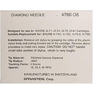 PHONOGRAPH TURNTABLE NEEDLE FOR Zenith 56-641 142-200 N74C7 M74CSZ 760-D6