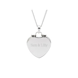 Women's Stainless Steel Engravable Gold Heart Envelope Locket, (20" long chain) - Personalized Secret Locket Necklace - Heart Locket - Custom Necklaces for Women - Gifts for Mom - Gifts for Mom