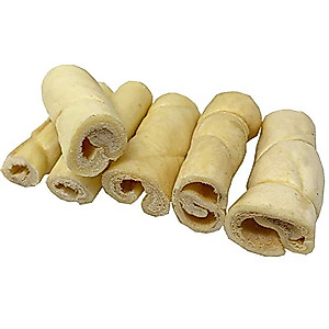 Amazing Dog Treats - Beef Cheek Rolls (4 Inch Regular - 8 Pcs) - Safe Rawhide Alternative Dog Chew - Great for Power Chewers - Long Lasting Dog Chew - Retriever Rolls for Dogs