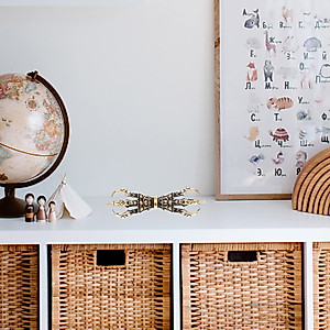 Garneck Silver Pendant 2pcs Utensil Ornament Antique Brass Beadwork Man Charm Amulet