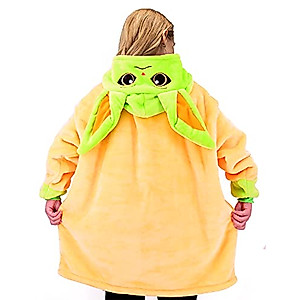 vavalad Cartoon Wearable Blanket Sweatshirt Sherpa Oversized Hoodie TV-Blanket with Sleeves and Pockets for Adults Men Women Teens One Size Fits All