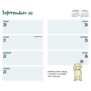 Thoughts of Dog 16-Month 2020-2021 Weekly/Monthly Planner Calendar