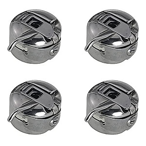 Sewing Machine Bobbin Case ZCZQC 4pcs Silver Industrial Household Sewing Machine Bobbin Case for Sewing Machine Babylock, Bernina, Brother, Elna, Janome, Kenmore, Singer, etc.