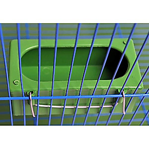 Hanging Food Dish 10pcs Hanging Bird Feeder Pigeon Storage Trough Food Dispenser Macaw Chicken Feeding Dish Container for Small Pet Animals Supplies Size M Bird Feeder