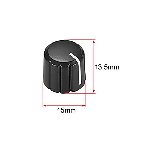 uxcell 10pcs Potentiometer Control Knobs for Electric Guitar Volume Tone Knobs Black D Type 4x6mm