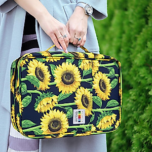 YOUSHARES 300 Slots Color Pencil Case - Pencil Holder with Handy Wrap & Zipper, Multilayer Holder for Prismacolor Colored Pencils & Gel Pen (Sunflower)