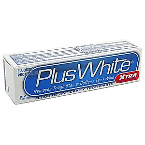 Plus White Whitening + Protection Toothpaste, Xtra Whitening Power Cool & Crisp Mint 3.50 oz (Pack of 4)