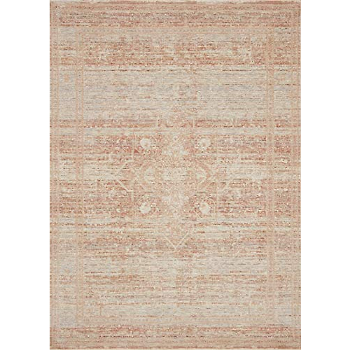 Loloi Faye Collection FAY-08 Terracotta / Sky, Transitional Area Rug, 7'-10" x 10'