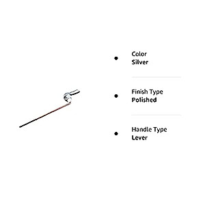 Dependable Universal Toilet Tank Flush Lever, Chrome Finish Toilet Handle Fits Most Toilets