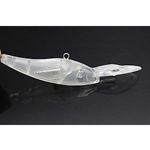 New 10PCS Unpainted Fishing Blanks Crankbait 9.2cm 6.9g topwater Artificial Bait Fishing Lures Blank Minnowbait Hard unpainted Artificial Bait Bodies DIY Fishing Tackle Spoons with Free Eye