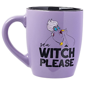Silver Buffalo Disney Villains Ursula Sea Witch Please Jumbo Curved Ceramic Mug, 25 Ounces