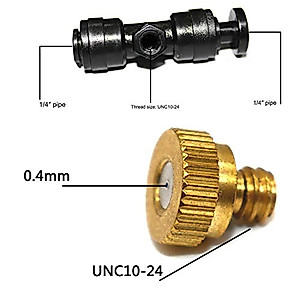 Bacdfesfed Misting Cooling System, Brass Mist Nozzles, Outdoor Patio Mist System, with 51ft Misting Tube for Patio Garden Greenhouse
