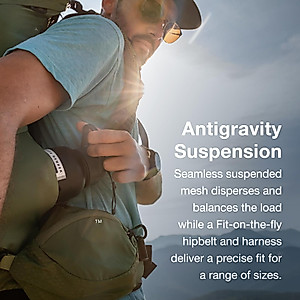 Osprey Atmos AG 65 Men's Backpacking Backpack, Black, Small/Medium