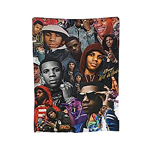 A Boogie Rapper Wit Da Hoodie Band Throw Blanket Soft Cozy Flannel Blankets Decor for Bed Couch Living Room Travel Outdoor 40"X30"