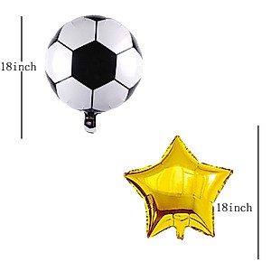 Soccer Party Balloons Supplier 5PCS Championship Trophy Balloon and Soccer Foil Balloons for Kids Birthday Baby Shower Soccer Theme Party Decorations
