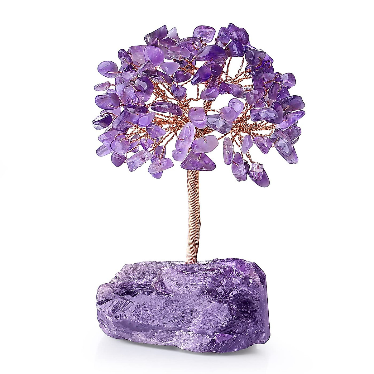 DUQGUHO Crystal Tree Amethyst Crystal with Natural Quartz Amethyst Stone Base Crystal Tree for Decor Reiki Luck Crystal Spiritual Gifts