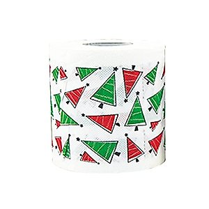 QUS Christmas Printing Toilet Paper Old Man Christmas Pattern Printing Printing Paper Series Printing Toilet Roll Paper Paper