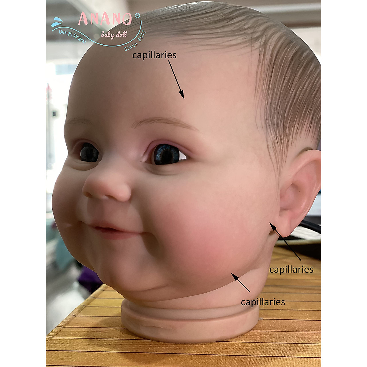Anano Reborn Baby Doll Newborn 24 Inches Silicone Reborn Toddler Doll Hand Drawn Veins Baby Doll Real Life Size Baby Doll Toy for Age 3+ Birthday Gift Therapy for Dementia Patient