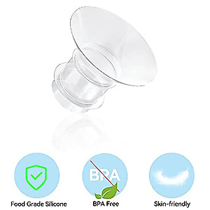 Vcekract Flange Inserts 15/17/19/21mm, Compatible with TSRETE, Medela, Momcozy S9/S9Pro/S12/S12Pro Wearable Breast Pump, Reduce 24mm Shield/Flange Nipple Tunnel Down to Correct Size 4PCS