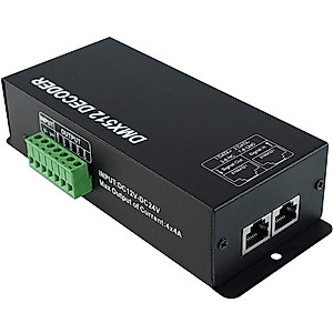 AMKI DMX 512 LED Decoder Controller for RGB Tape Strip Light Dimmer Driver (4 Channel with Display)