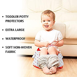 Toilet Seat Cover Disposable XL, 30 Pack Extra Large Full Cover Individually Wrapped Portable for Travel Perfect for Toddlers Potty Training Ideal for Adults and Kids