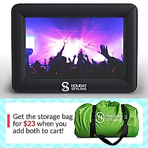 Holiday Styling 19FT Giant Inflatable Outdoor Projector Screen – 230” Blow Up TV & Movie Screen - Thick Airtight Material for Portable Front/Rear Projection - Backyard Movie Night, BBQ, Pool Party