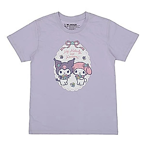 Bioworld Kuromi & My Melody Women's Lavender Sleepwear Set-Medium