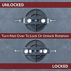 Madam Sew Self Healing Cutting Mat, 12x12 Rotating Cutting Mat for Quilting, Sewing and Crafts Features 360 Degree Rotation, Lockable Non-Slip Base and Accurate Grid and Bias Lines for Precise Cuts