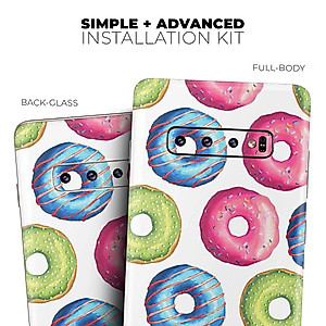 DesignSkinz Yummy Colored Donut Galore Protective Vinyl Decal Wrap Skin Cover Compatible with The Samsung Galaxy S20 (Screen Trim & Back Glass Skin)