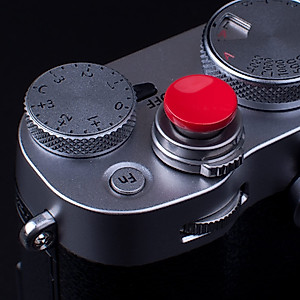VKO Metal Soft Shutter Release Button,Delicate Camera Shutter Button Black Red Dark-red Gray 11mm Concave Surface(4 Pack)