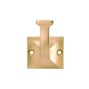 Hickory Hardware Forge Collection Coat Hooks, Wall Hooks for Hanging Coats, Hats, Towels, Robes and More, 2-3/4 Inch Long, Brushed Golden Brass, 1 Pack