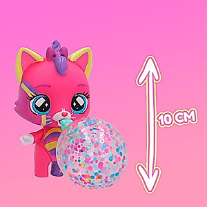 Bubiloons Confetti - 8+ Accessories, Surprise Character That Blow Bubbles, for Girls and Kids 5 and up