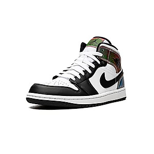 Jordan Mens Air Jordan 1 Mid SE DM7802 100 Heat Reactive - Size 8 White/Black