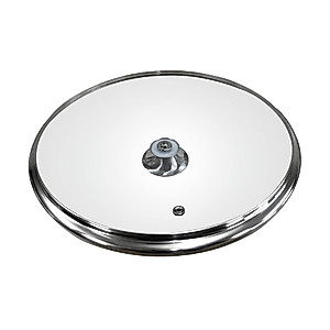 Cook N Home Tempered Glass Lid, 9.5-inch/24cm, Clear