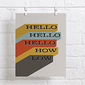 Smells Like Teen Spirit mid-century modern song lyric wall art print music band poster retro room decor bedroom aesthetic artwork living room dorm office (8x10" Print)