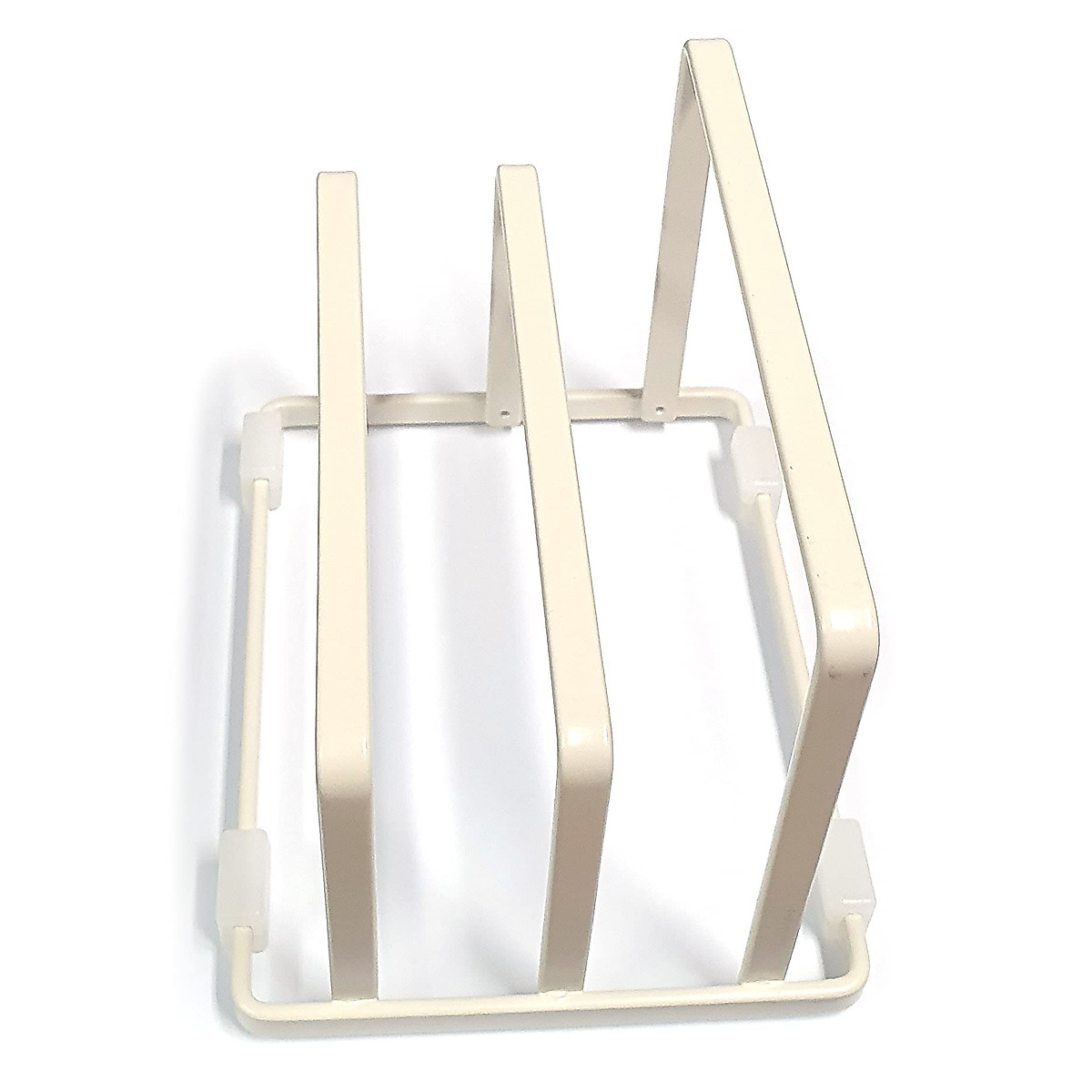 LENITH Cutting Board Rack Chopping Board Organizer Stand Holder Kitchen Countertop Pots Pan Lids Rack Organizer (Small_Cream Color)