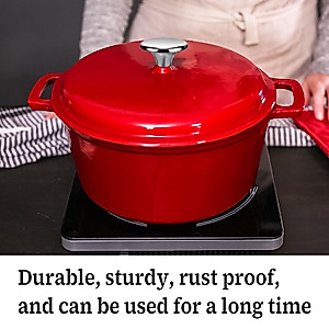 Dutch Oven Knob, Stainless Steel Replacement Handle, Stainless Steel Replacement Knob Pot Lid Handle, Compatible with Le Creuset, Aldi, Lodge, and Other Enameled Cast-Iron Dutch Oven, 4 Sets