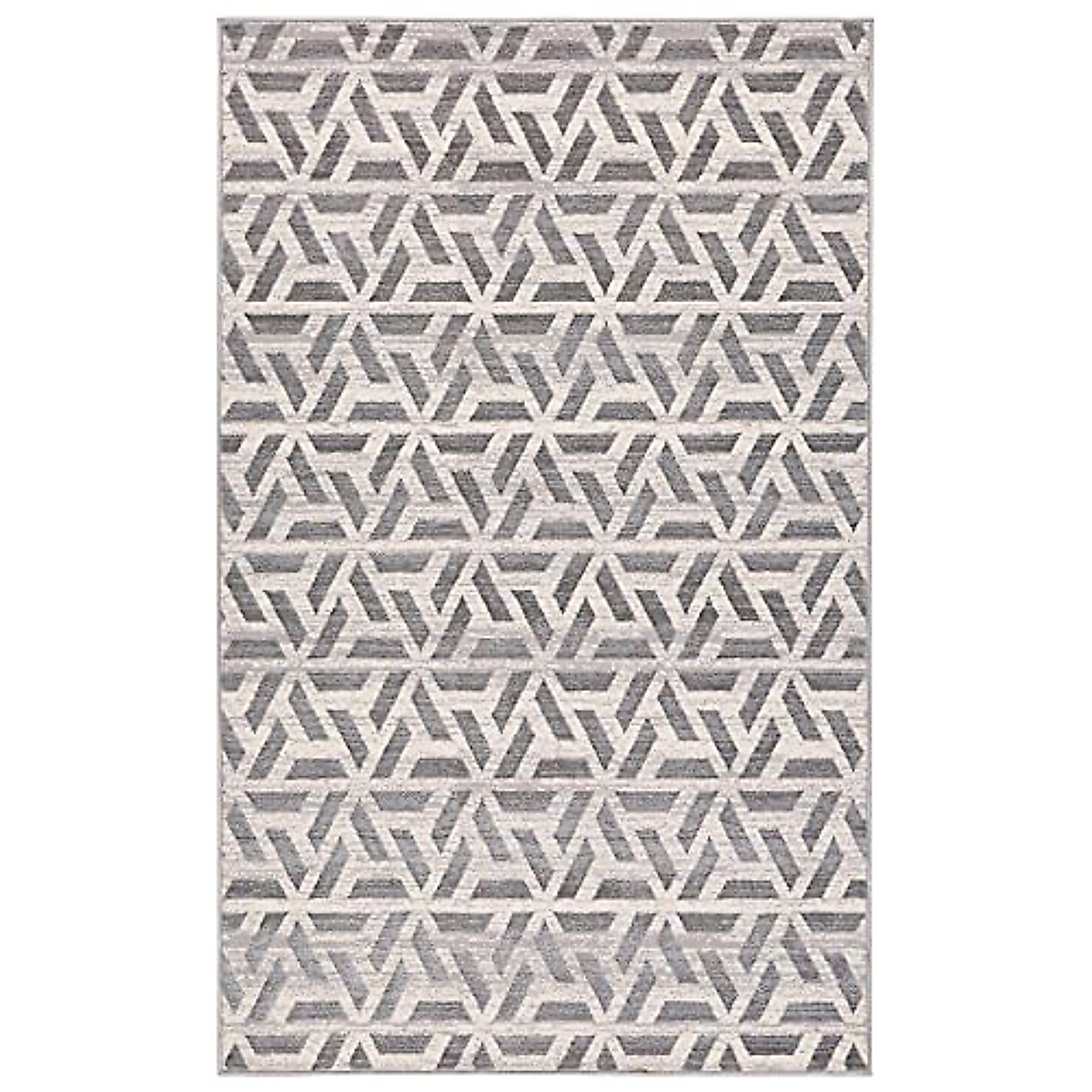 FirsTime & Co. Gray Loren Geometric Area Rug for Living Room, Bedroom, Entryway, Home Office, Distressed, Modern, 5 x 8 Feet