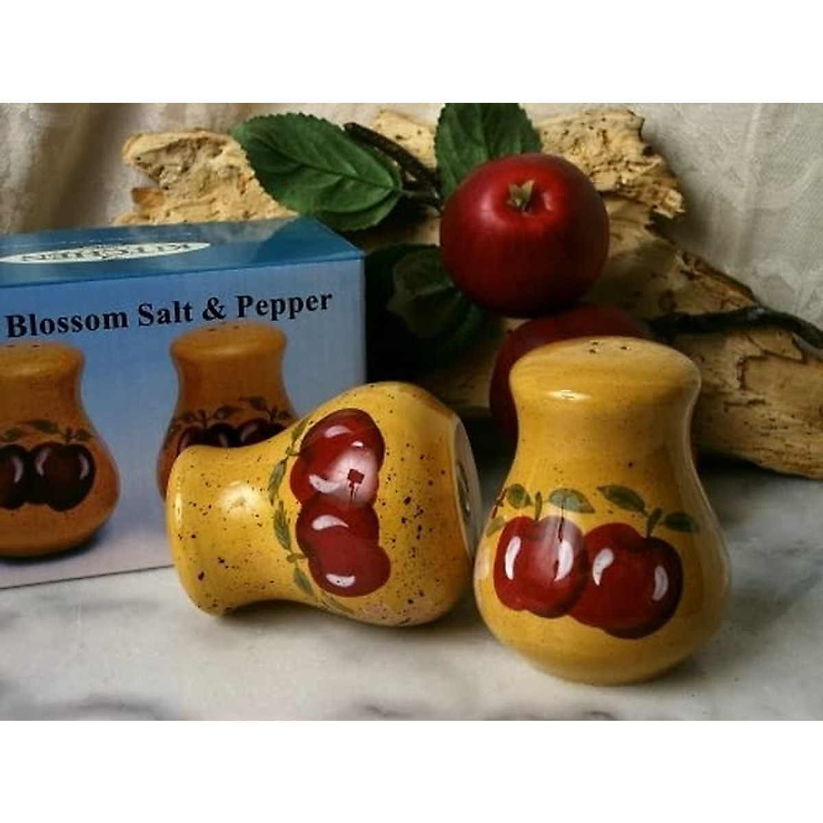 Porcelain Apple Salt & Pepper Shakers