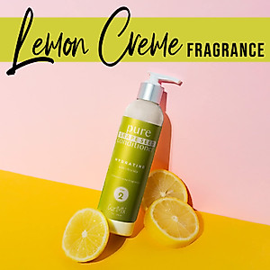 CurlMix Organic Grape Seed Conditioner for Kinky, Coily, 4C & Natural Curly Hair, Lemon Creme, Softening & Defining, Handmade, Paraben & Sulfate Free, 8 fl oz