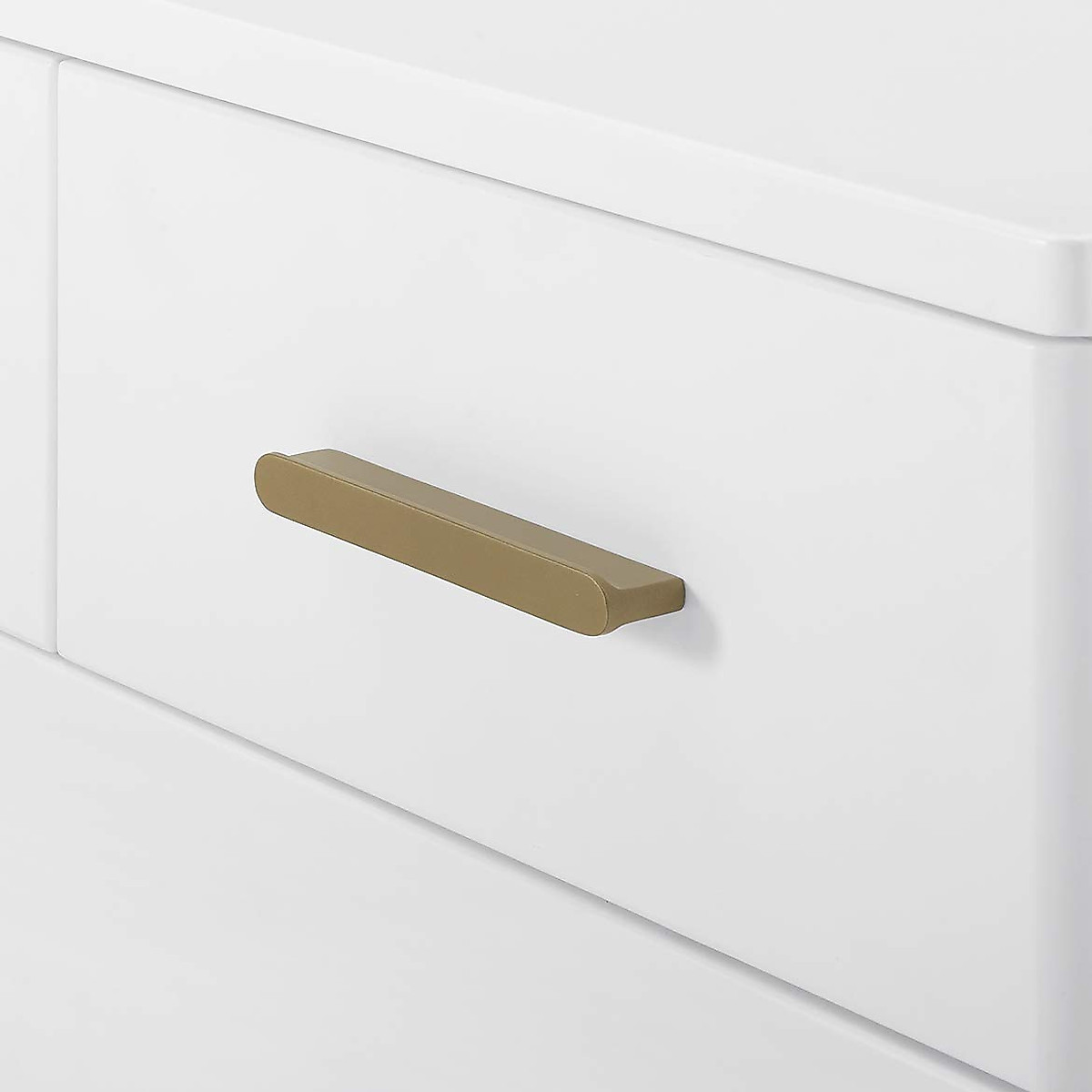 Delta Children Sloane 4 Drawer Dresser with Changing Top, Bianca White w/Melted Bronze