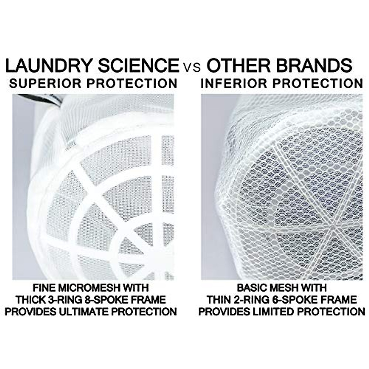 Premium Bra Wash Bags Laundry Bags for Bras Lingerie Delicates Regular Size (Set of 3)