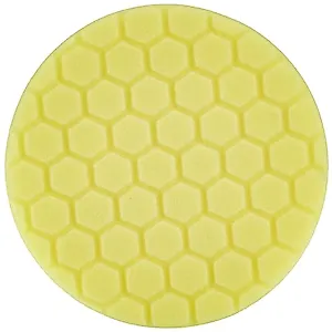 Chemical Guys BUFX_101HEX6 BUFX_101_HEX6 Hex-Logic Heavy Cutting Pad, Yellow (6.5 Inch Pad Made for 6 Inch Backing Plates)